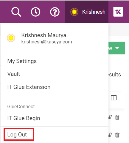 Log in and out of your account