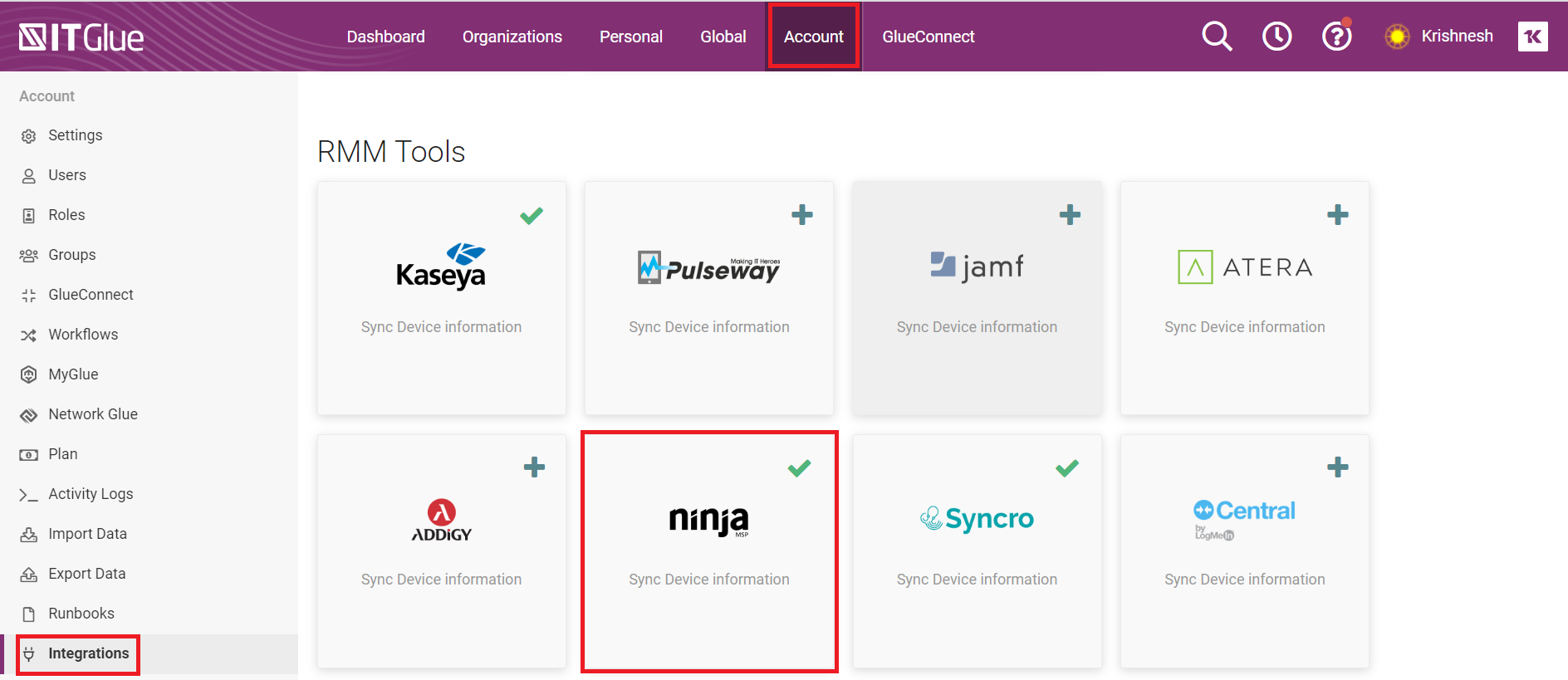 Integrating with NinjaRMM