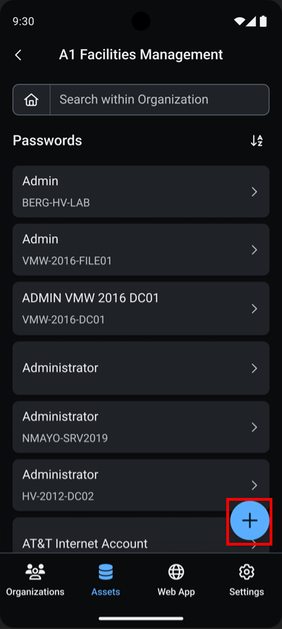IT Glue Mobile App - Passwords