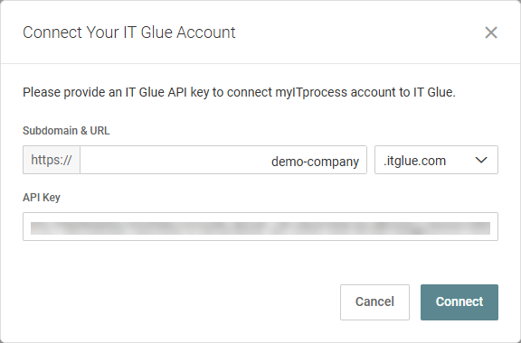 Integrating with myITprocess