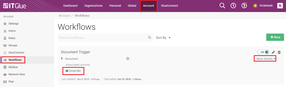 Quick guide for workflows